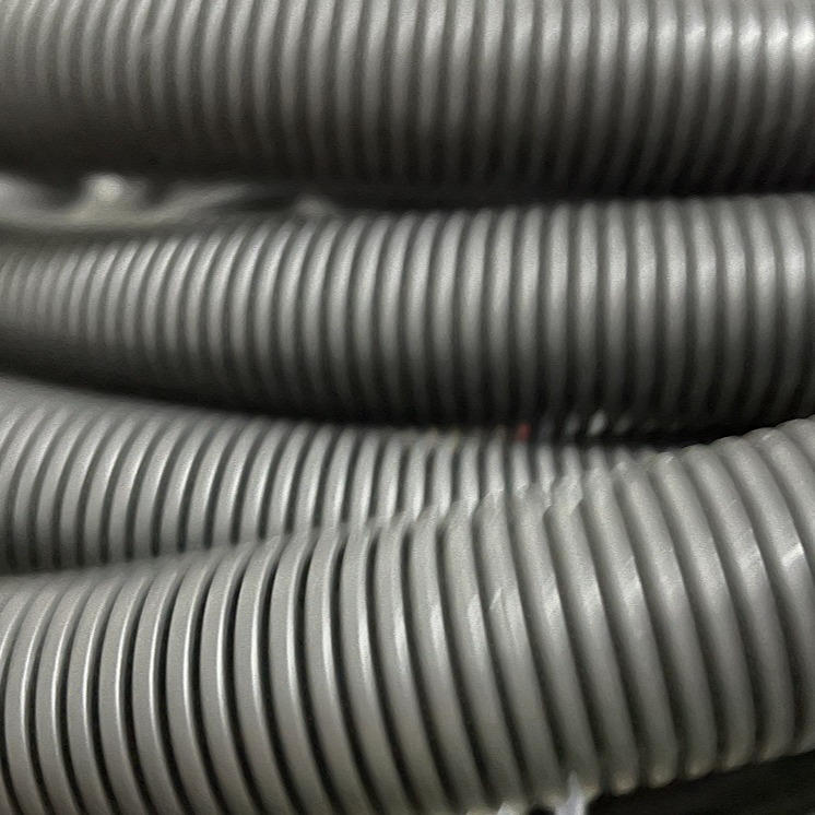 25mm Black Corrugated Drainage Pipe PP , 32mm Black Flexible Drain Pipe